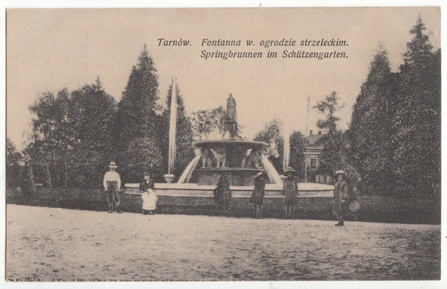 AK TARNÓW SPRINGBRUNNEN im Schützengarten Tarnow Tarnau 1915 +O183 EUR ...