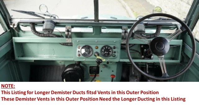 LAND ROVER SERIES 2 / 2A LONG Smiths Round Heater Windscreen Vent Duct ...