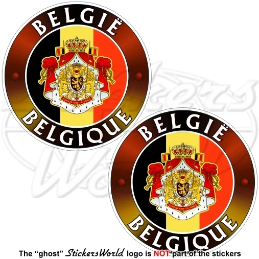 BELGIO BELGIO BELGIO BELGIO stemma BELGIO adesivo decalcomania x2 EUR 6 ...