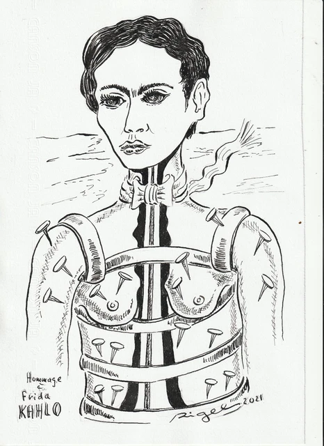 HOMMAGE À FRIDA KAHLO de Rigel Côte Akoun bnf Art price EUR 11,00 ...