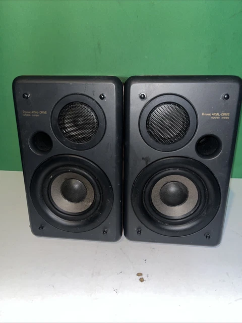 JVC SPEAKERS PAIR Dynamic Axial-Drive Woofer System-Wooden-Unit Only ...
