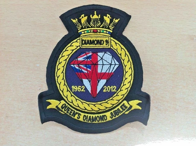 HMS DIAMOND 9 Royal Navy Surface Fleet Crest MOD Embroidered Patch ...