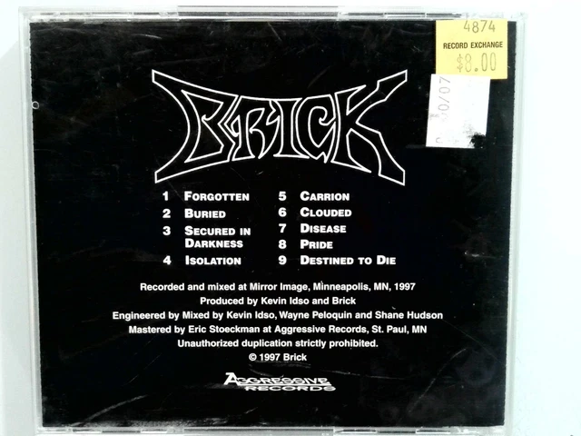 BRICK – SECURED in Darkness CD 1997 Death Thrash Metal Aggressive ...
