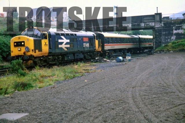 35MM SLIDE BR British Rail Diesel Loco Class 37 37418 1990 Kyle of ...