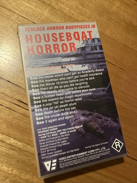 HOUSEBOAT HORROR - VHS Tape - Ollie Martin - Cult Horror Very Rare ...