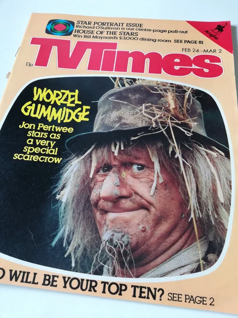 TVTIMES ANG 24 Feb-2 Mar 79 Worzel Gummidge Pertwee O'Sullivan Dick ...