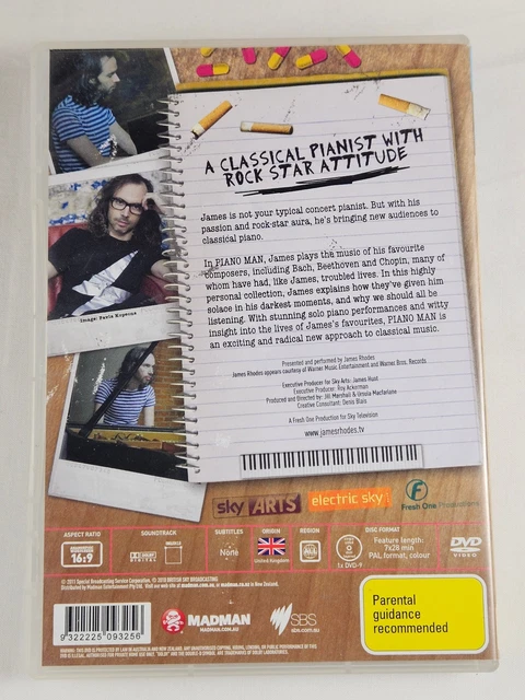 JAMES RHODES PIANO Man DVD - Region ALL PAL - VGC £5.58 - PicClick UK