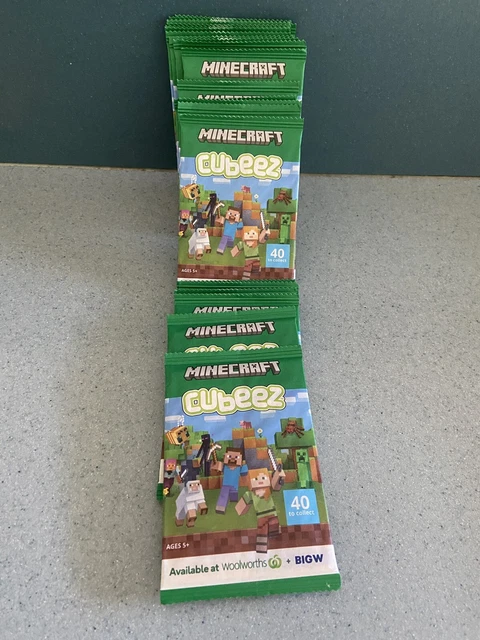 NEW MINECRAFT CUBEEZ 2025 Woolworths x 60 Unopened Packs $30.00 ...
