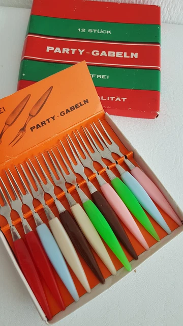 12 COCKTAIL GABELN Party Spiesse 60er 70er Vintage (3) EUR 10,90 - PicClick DE
