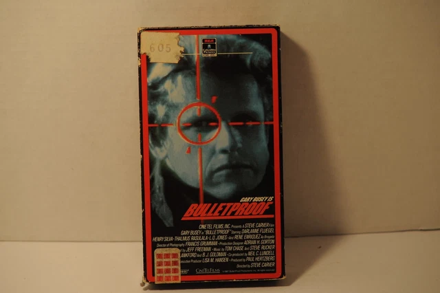 BULLETPROOF, GARY BUSEY, Action Movie, VHS video format, rental tape £9 ...