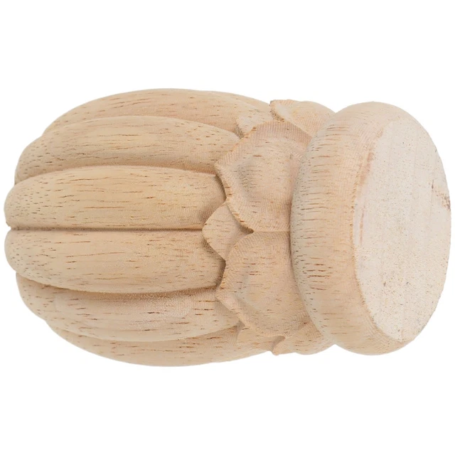 UNFINISHED WOOD SPINDLE Baluster Finials Unpainted Furniture Decoration ...