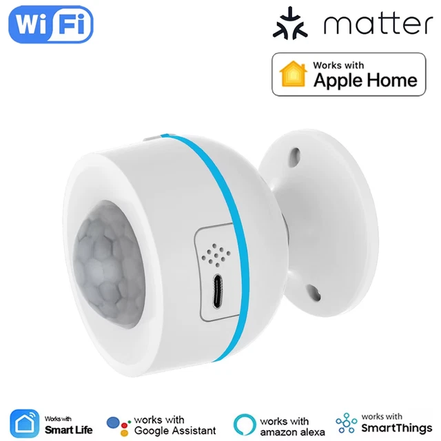 TUYA MATTER THREAD Smart PIR Motion Sensor Wireless Human Body Motion ...