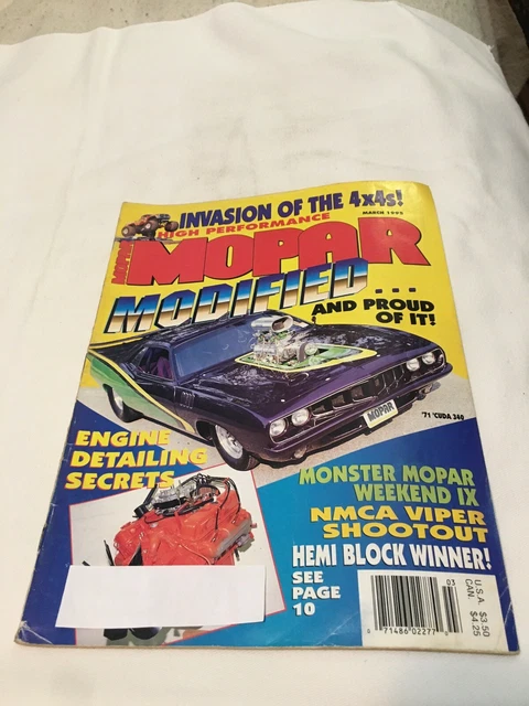 MOPAR HIGH PERFORMANCE Magazine March 1995 Back Issue £5.43 - PicClick UK
