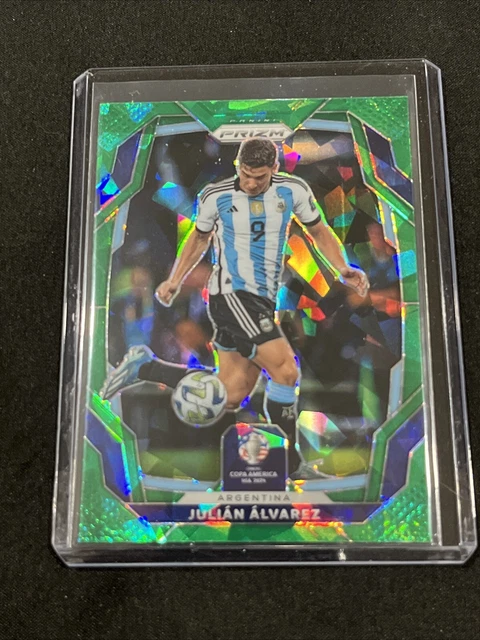 2024 PRIZM CONMEBOL Copa America Julian Alvarez Green Cracked Ice Ssp ...