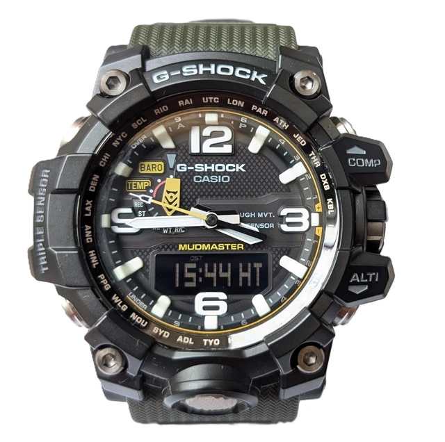 CASIO G-SHOCK MUDMASTER GWG-1000-1A3ER triple sensor military watch ...