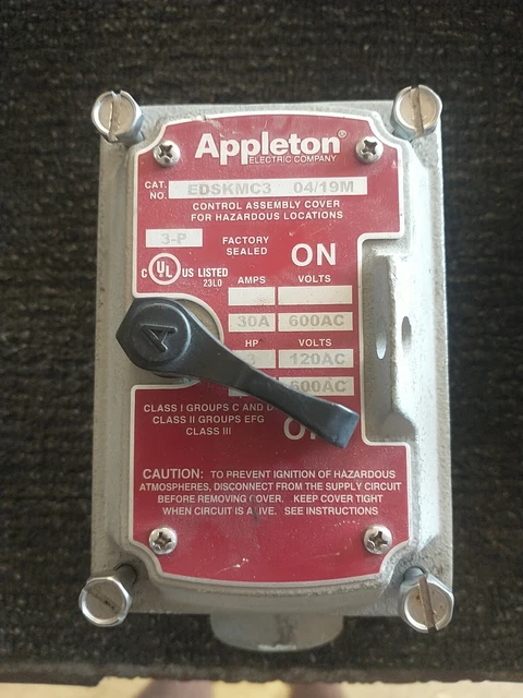 APPLETON EDSKMC3 EXPLOSION-PROOF Switch Housing $250.00 - PicClick