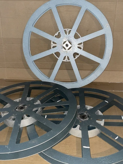 35MM FILM REELS Lot of 3 X 4000ft Spools For Cinema Theatre Projector ...