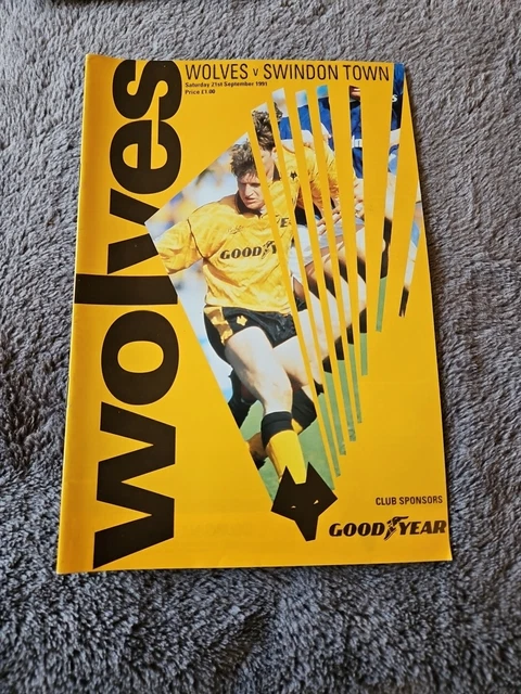 WOLVES FC V Swindon Town Football Programme 1991-1992 Season £0.99 ...