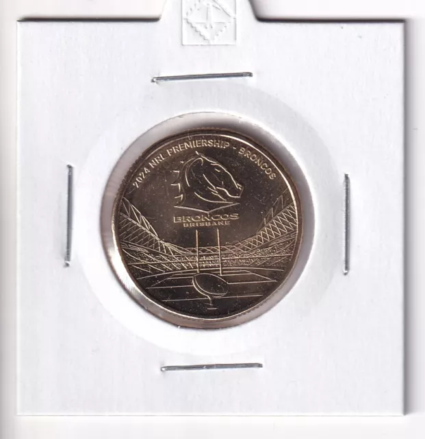 AUSTRALIAN: 2024 $1 Nrl Rugby Brisbane Broncos Unc Coin In 2X2 Holder ...