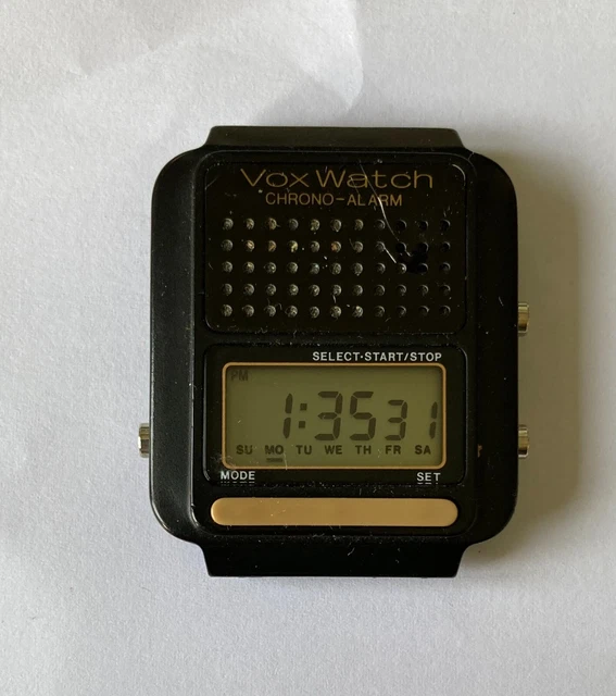 VINTAGE 1980S RADIO Shack Micronta Tandy Vox Watch Talking Body Chrono ...