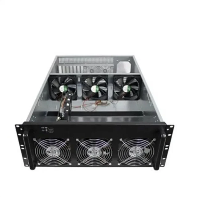 4U GRAPHICS CARD Miner Server Case For 6/8 GPU Mining Rig Frame Rack ...