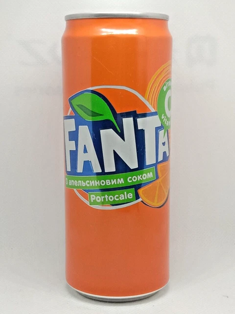 EMPTY DRINK CAN FANTA Regular Design 330 ml. Ukraine 2023 Bottom Open ...