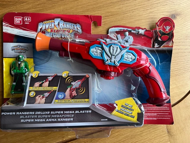 POWER RANGERS SUPER Megaforce Deluxe Mega Blaster + Green Morpher key ...
