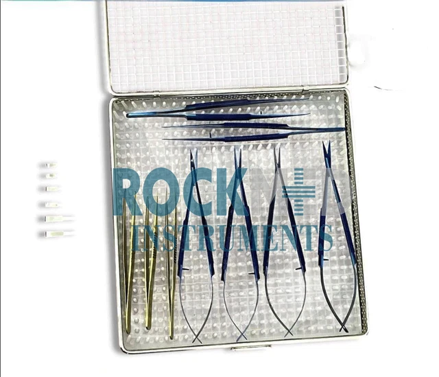 OPHTHALMIC CATARACT EYE Micro Surgery Surgical Instruments Set ...