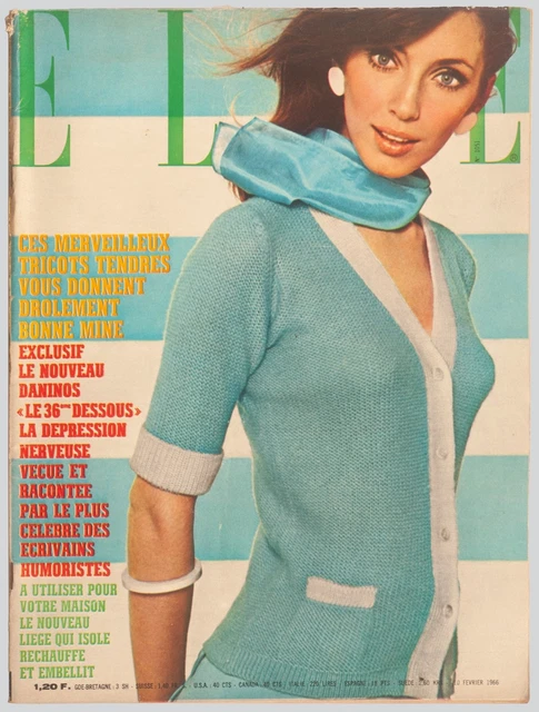 'ELLE' FRENCH VINTAGE Magazine Knitwear Issue 10 February 1966 £39.50 ...