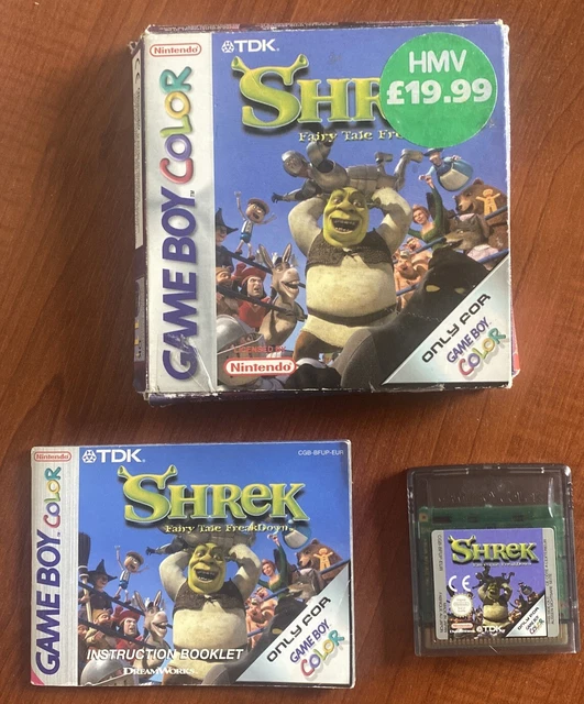 SHREK FAIRY TALE FREAKDOWN Nintendo GameBoy Color Complete 2001 ...