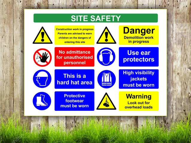 CONSTRUCTION SITE SAFETY Signs - Plastic Sign - Building - SS2 / FREE ...