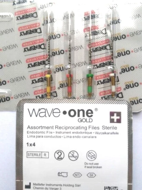 WAVEONE GOLD WAVE One Assorted Endodontic File Root Canal Dentsply 4 ...
