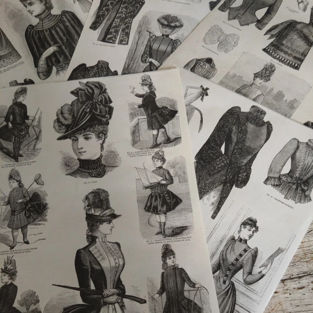 5 PAGES OF Late 19Thc.fashion Advertising Young Ladies Journal £2.51 ...