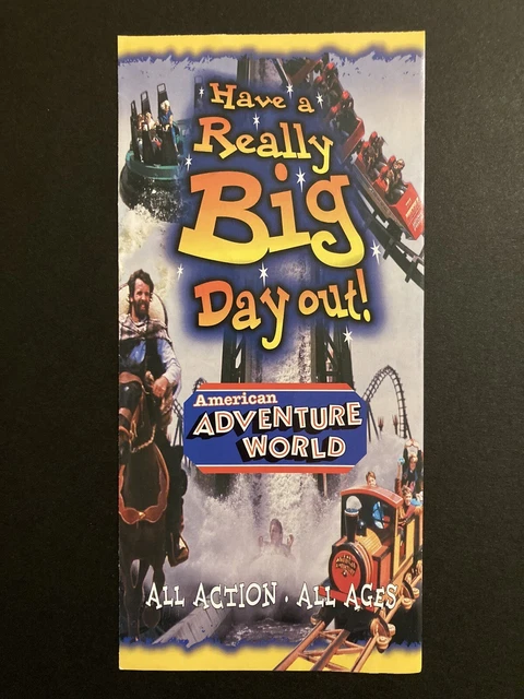 AMERICAN ADVENTURE WORLD Theme Park Map Leaflet Guide 1997. £20.00 ...
