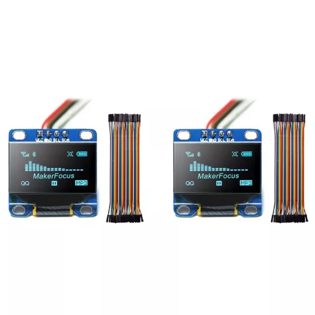 2X I2C OLED Display 0.96"" IIC Serial LCD LED Module 128 64 for with 80 ...