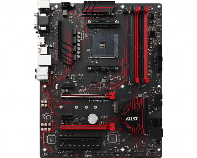 MSI B350 GAMING PLUS Motherboard AMD B350 Socket AM4 DDR4 ATX Ryzen M.2 ...