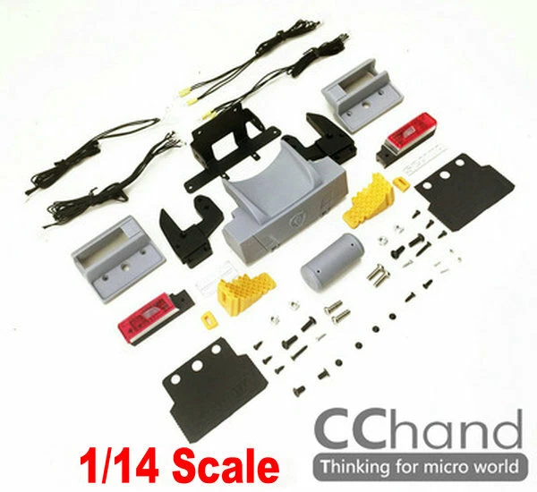 CC HAND REAR bumper for TAMIYA 1/14 SCANIA R470 R620 with red lights ...