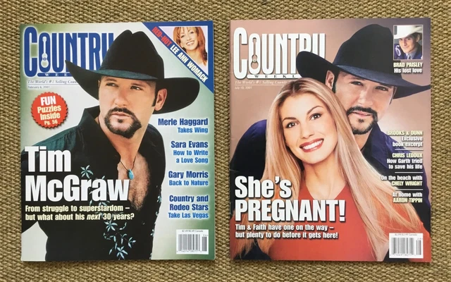 COUNTRY WEEKLY MAGAZINE Feb. 2001 Tim McGraw + July 2001 Tim McGraw ...