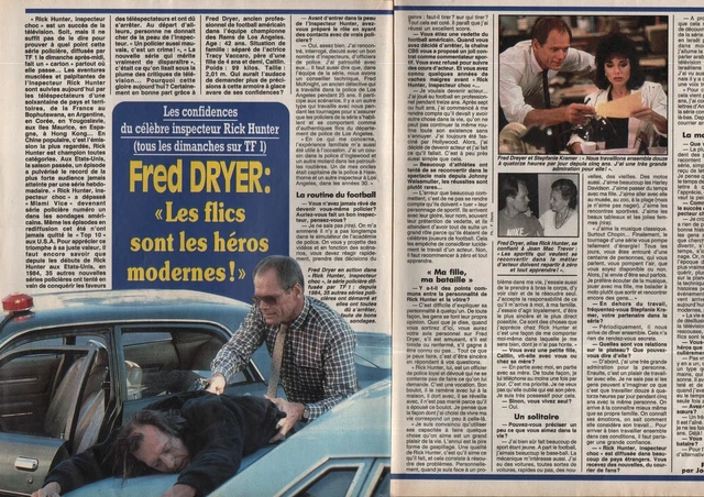 COUPURE DE PRESSE Clipping 1988 Fred Dryer Rick Hunter (2 pages) EUR 5 ...
