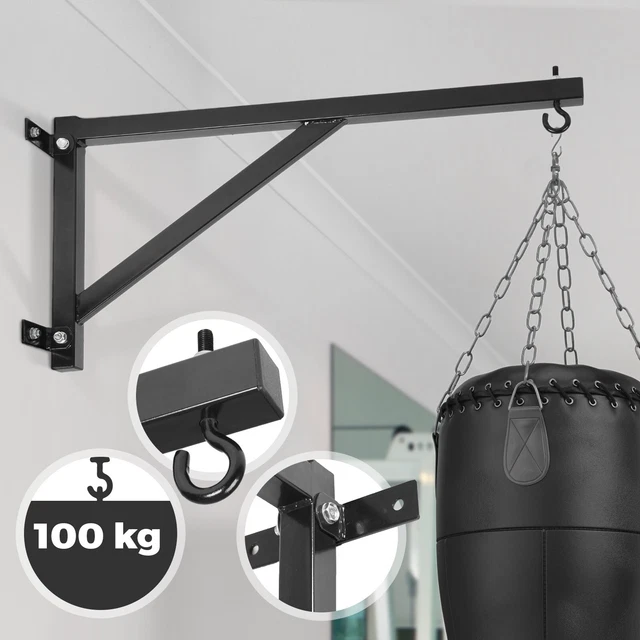 PHYSIONICS® SUPPORT MURAL pour Sac de Boxe Frappe MMA Fixation ...