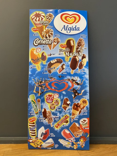 TABELLA GELATI - Algida - Vintage Prezzi In lire EUR 65,00 - PicClick FR