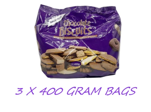 BROKEN LUXURY CHOCOLATE Biscuit Assortment 3 X 400g packs of wafer ...