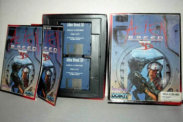 ALIEN BREED 3D Team 17 Jeu Utilisée Bon Amiga Édition Italienne Pal Fr1 ...