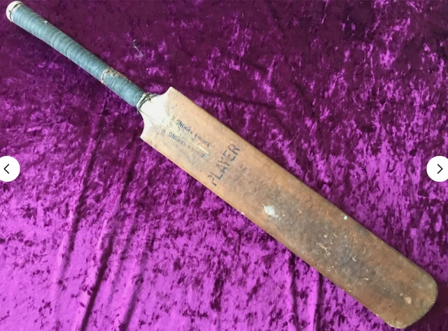 OLD VINTAGE WILLOW PLAYER TREBLE SPRING Cricket Bat 79cm Full Size ...