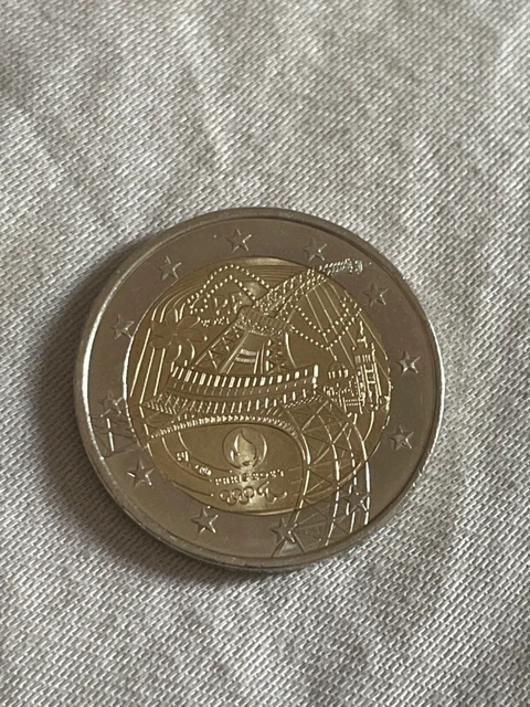 PIÈCE 2 EUROS jo 2024 JEUX OLYMPIQUES DE PARIS 2024 PIÈCE- COMMÉMORATIVE Neuve ! EUR 500,00 ...