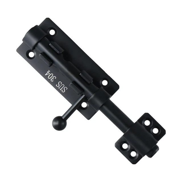 HEAVY DUTY BARREL Bolt Latch Black Door Lock Bolt Latch Sliding Bolt ...