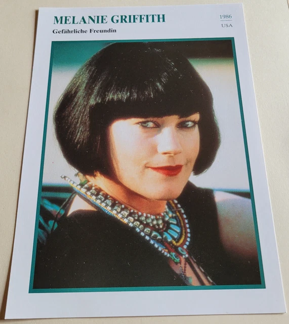 SCHAUSPIELERIN MELANIE GRIFFITH | Portrait | Star-Foto / Sammelbild ...