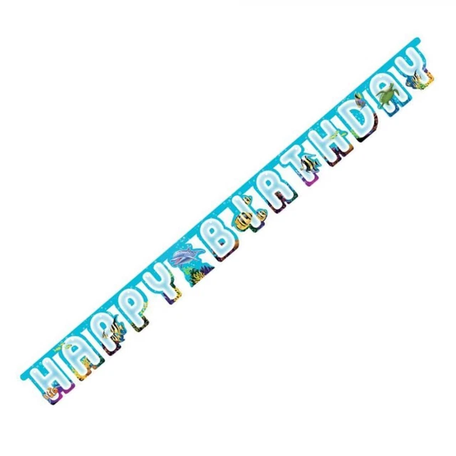 FESTONE BANNER IN carta "Happy Birthday" Festa OCEANO pesci - 2,67m EUR ...