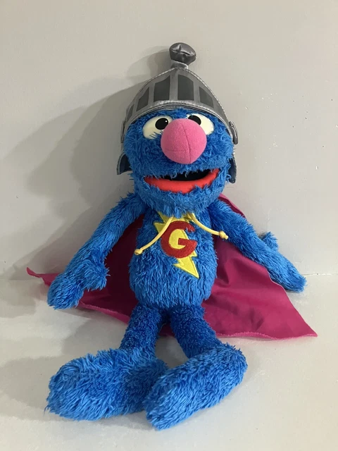 RARE 2010 HASBRO Sesame Street Talking Super Grover 40cm Plush Toy ...