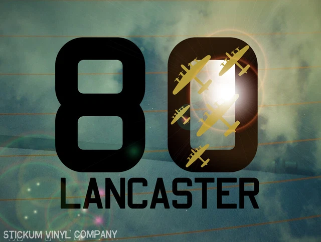 LANCASTER BOMBER 80TH Anniversary Decal/Sticker BBMF*WW2*AVRO*Thumper ...